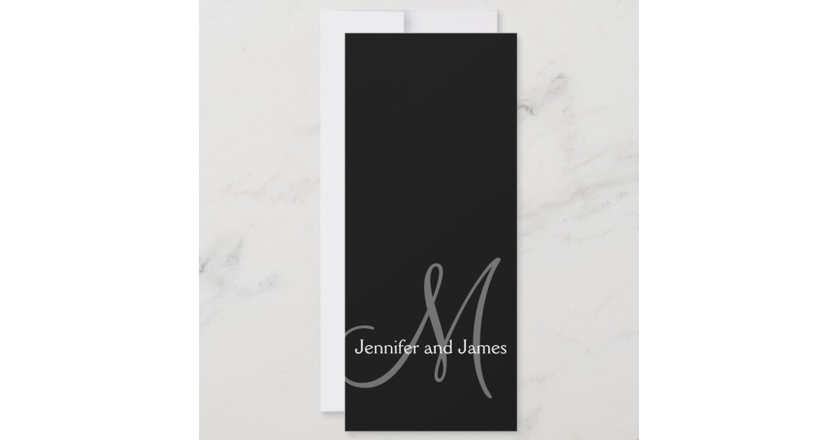 Modern Monogram Wedding Invitations | Zazzle