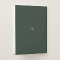 Modern Monogrammed Script Bold Green Pocket Folder | Zazzle