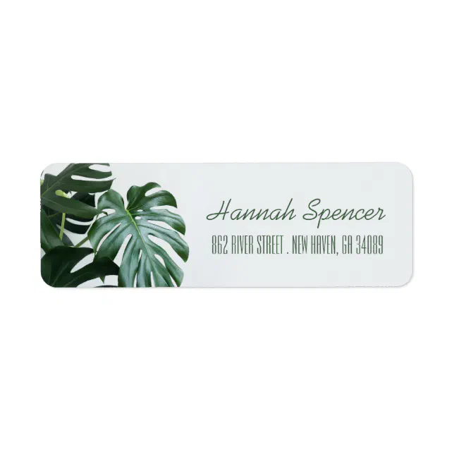 Modern Monstera Label | Zazzle