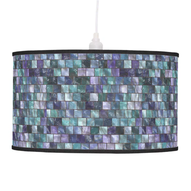 Modern Mosaic Tiles Pattern Hanging Lamp | Zazzle