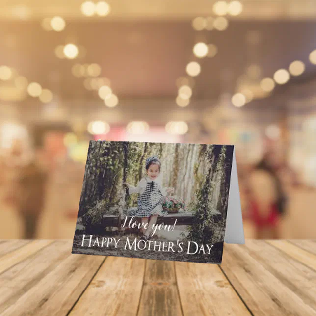 Modern Mother's Day Photo Card | Zazzle