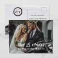 Modern Motorcycle Wedding Photo Thank you Card | Zazzle