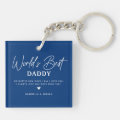 Modern Multi Photo Grid Cute DAD Gift Keychain | Zazzle