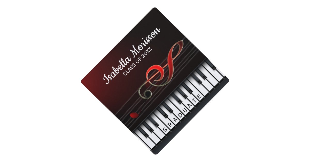 Modern Music Graduation Cap Topper | Zazzle