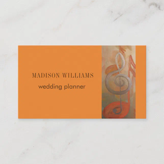 Modern Music Minimalist Art Business Card | Zazzle