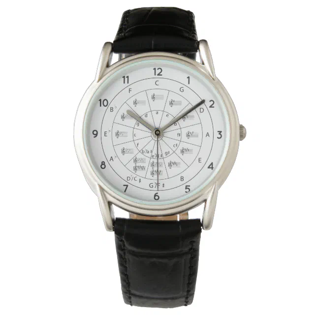 Modern Musical Circle of Fifths for Music Watch | Zazzle