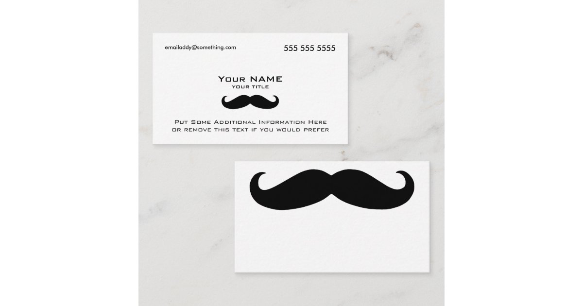Modern Mustache Business Card | Zazzle