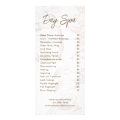 Modern Muted Mauve Palms Spa and Salon Price List Rack Card | Zazzle
