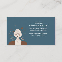 Modern Muted Tones Celestial Yoga Studio Business Card | Zazzle