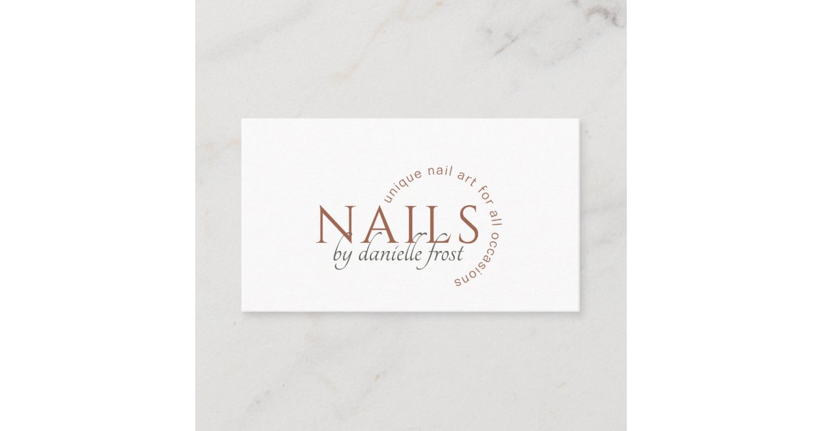 Modern Nail Tech Business Card | Zazzle
