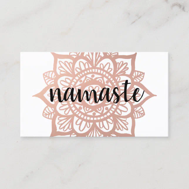 Modern Namaste Mandala Yoga Instructor Business Card | Zazzle