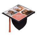 Modern Name 3 Photo Graduation Cap Topper | Zazzle