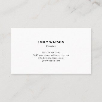 Modern Name Artwork Artist Art Studio Business Card | Zazzle