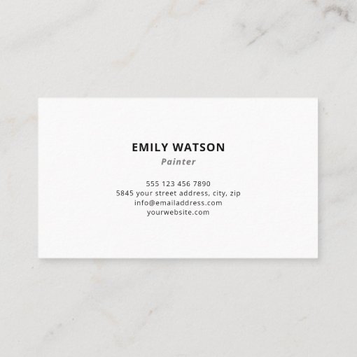 Modern Name Artwork Artist Art Studio Business Card | Zazzle