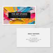 Modern Name Artwork Artist Art Studio Business Card | Zazzle