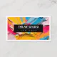Modern Name Artwork Artist Art Studio Business Card | Zazzle