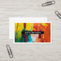 Modern Name Artwork Artist Art Studio Business Card | Zazzle
