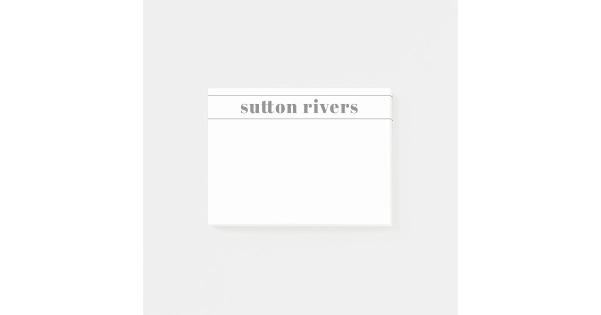 Modern Name Grey Post-it Notes | Zazzle