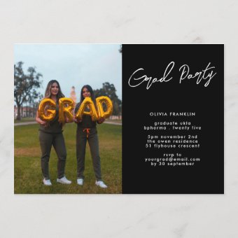Modern Names Editable Multi Photo Graduation Party Invitation | Zazzle