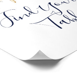 Modern Nautical | Floral Find Your Table Sign | Zazzle