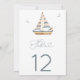 Modern Nautical Sailboat Table Number | Zazzle