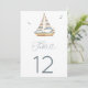 Modern Nautical Sailboat Table Number | Zazzle