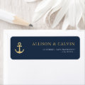 Modern nautical sea address label | Zazzle