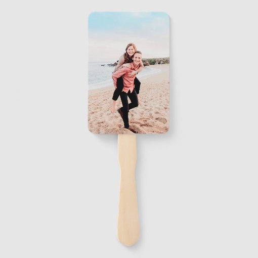 Modern Nautical Seashell Photo Wedding Program Hand Fan | Zazzle