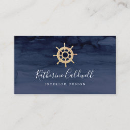 Modern Nautical | Ship Helm Business Card | Zazzle