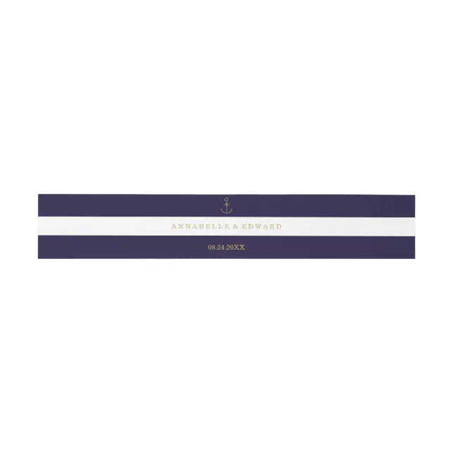 Modern nautical stripes wedding Belly Band | Zazzle