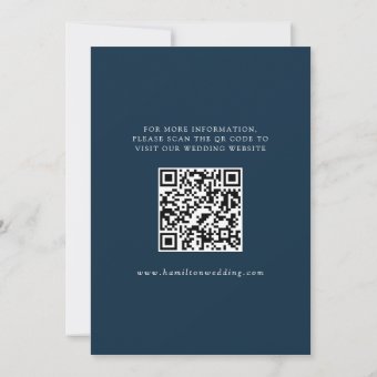 Modern Navy 3 Photo QR Code Save The Date | Zazzle