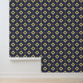Modern Navy and Gold Diamond Pattern Wallpaper | Zazzle