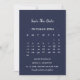 Modern navy blue calendar non-photo save the date invitation | Zazzle