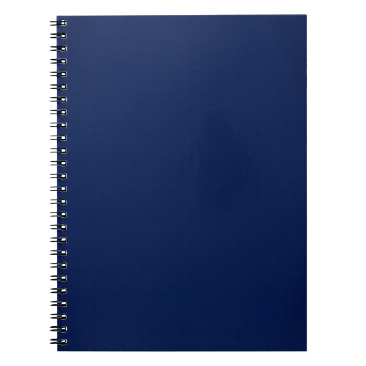 Modern Navy Blue Customizable Notebook | Zazzle