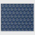 Modern Navy Blue Graduate Customized Graduation Wrapping Paper | Zazzle