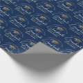 Modern Navy Blue Graduate Customized Graduation Wrapping Paper | Zazzle