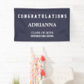 Modern Navy Blue Graduation Party Congratulations Banner | Zazzle