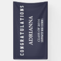 Modern Navy Blue Graduation Party Congratulations Banner | Zazzle