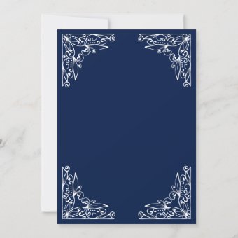 Modern Navy Blue Islamic Muslim Wedding Invitation | Zazzle
