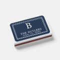 Modern Navy Blue Matchbox Wedding Favor Matchboxes | Zazzle