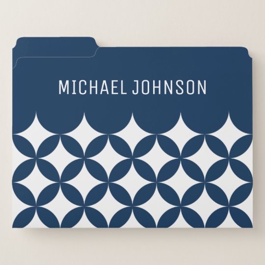 Modern Navy Blue Professional File Folder | Zazzle.com