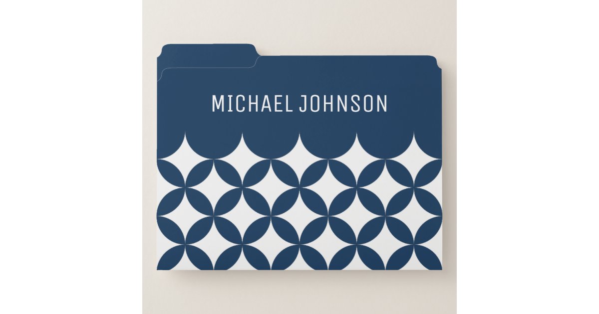 Modern Navy Blue Professional File Folder | Zazzle