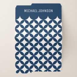Modern Navy Blue Professional File Folder | Zazzle