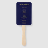 Modern Navy Blue Program Hand Fans | Zazzle