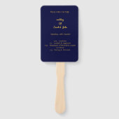 Modern Navy Blue Program Hand Fans | Zazzle
