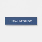Modern Navy Blue White Office Room Department Name Door Sign | Zazzle