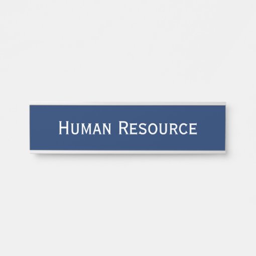 Modern Navy Blue White Office Room Department Name Door Sign | Zazzle