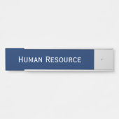 Modern Navy Blue White Office Room Department Name Door Sign | Zazzle