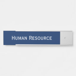 Modern Navy Blue White Office Room Department Name Door Sign | Zazzle