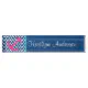 Modern Navy Chevron Pink Nautical Anchor Nameplate | Zazzle
